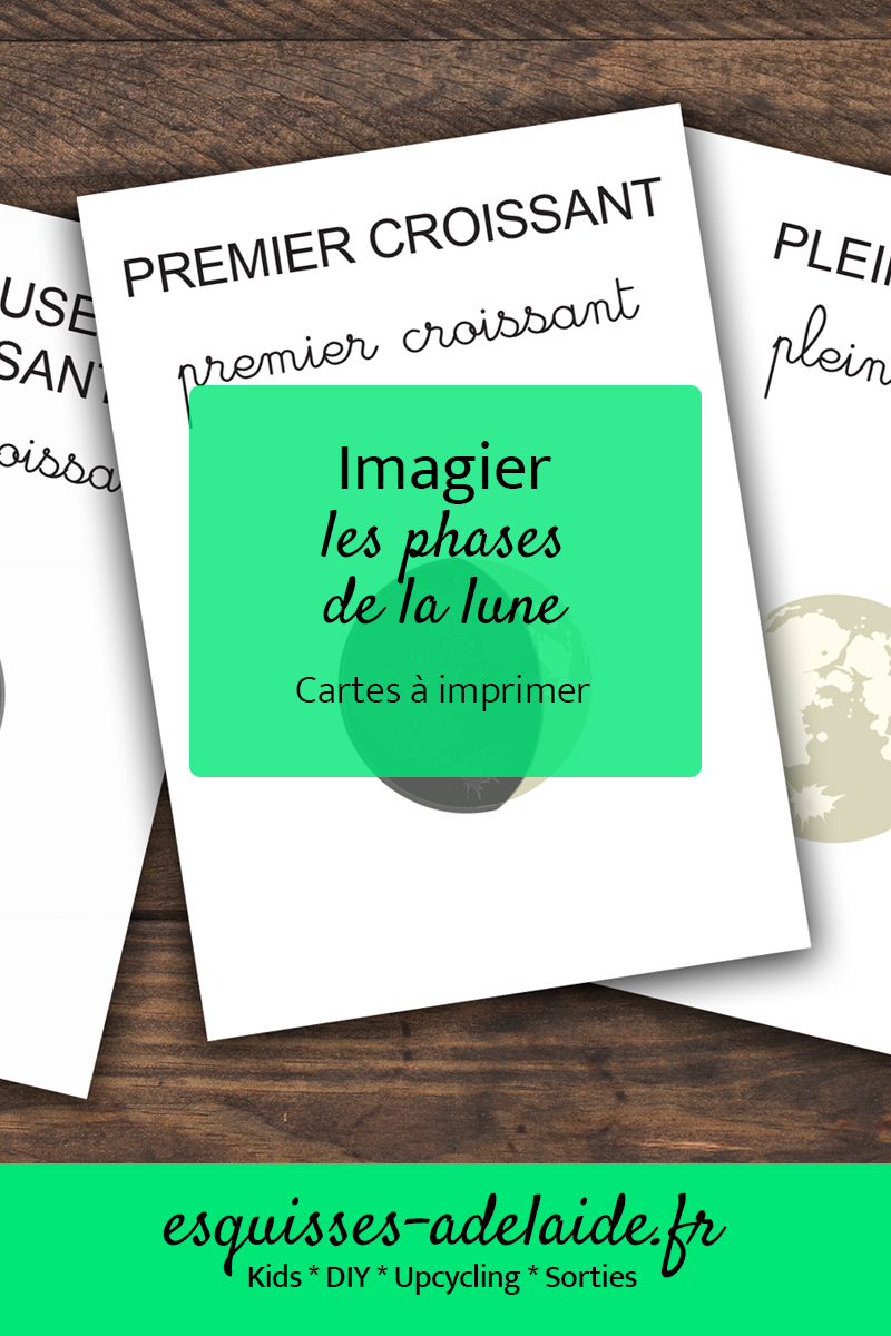 Imagier pour découvrir les phases de la lune - Esquisses d'Adélaïde
