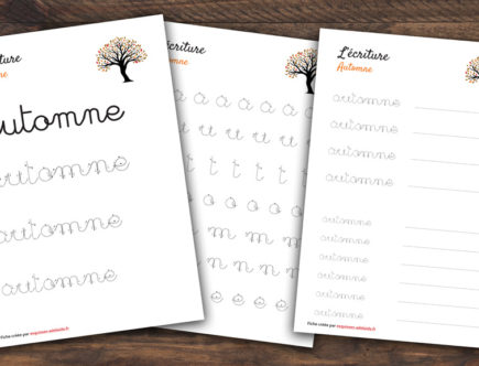 Fiches d'écriture lettre A - Esquisses d'Adélaïde