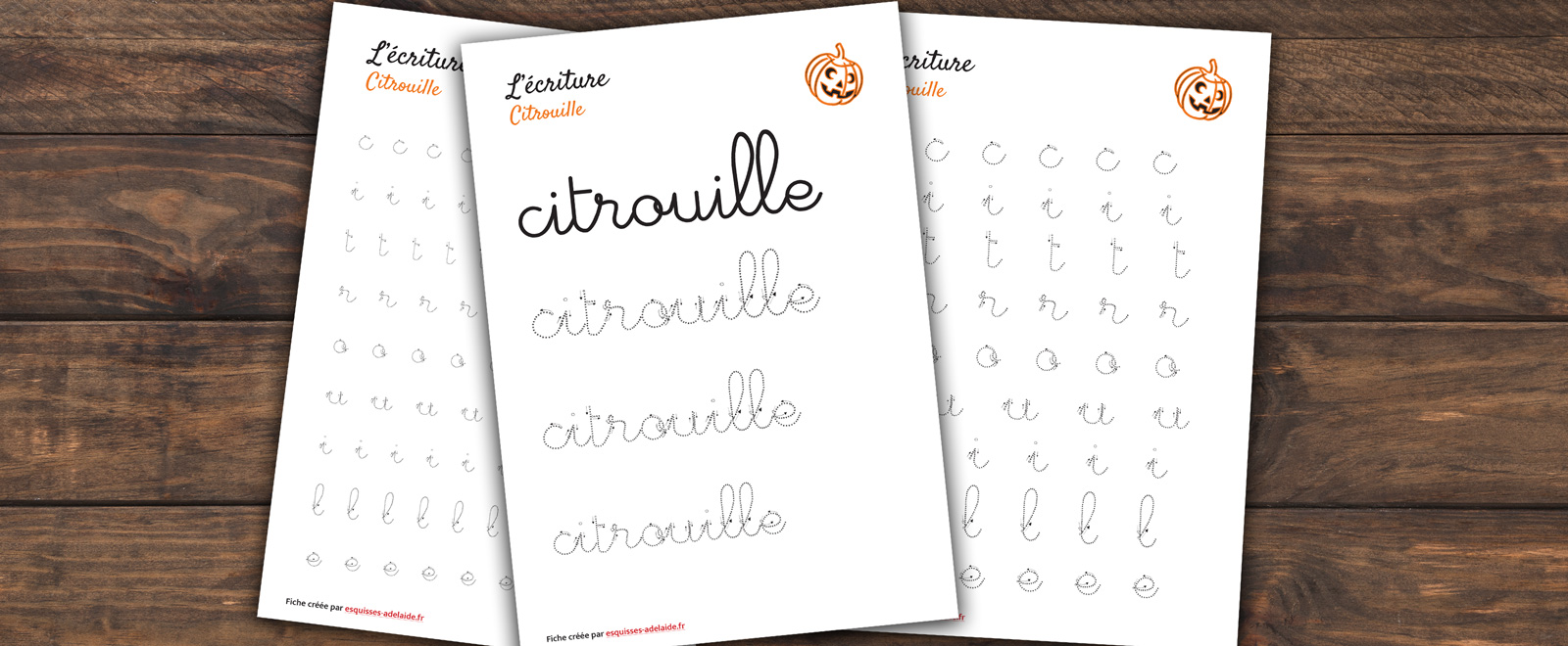 Citrouille : Fiches d’écriture - Esquisses d'Adélaïde