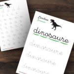 Dinosaure : Fiches d’écriture - Esquisses d'Adélaïde
