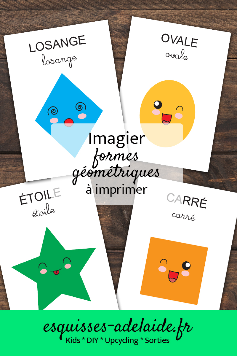 Premier imagier formes géométriques : lot de cartes à imprimer