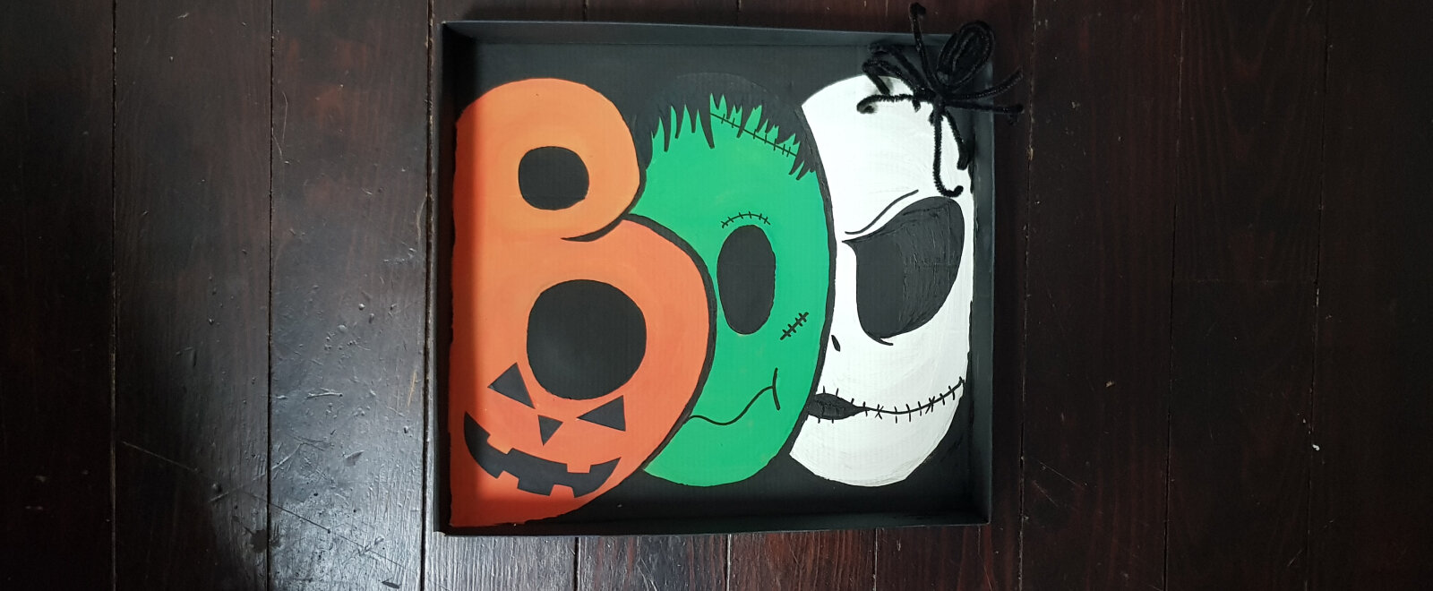 Tableau BOO pour Halloween - Esquisses d'Adélaïde